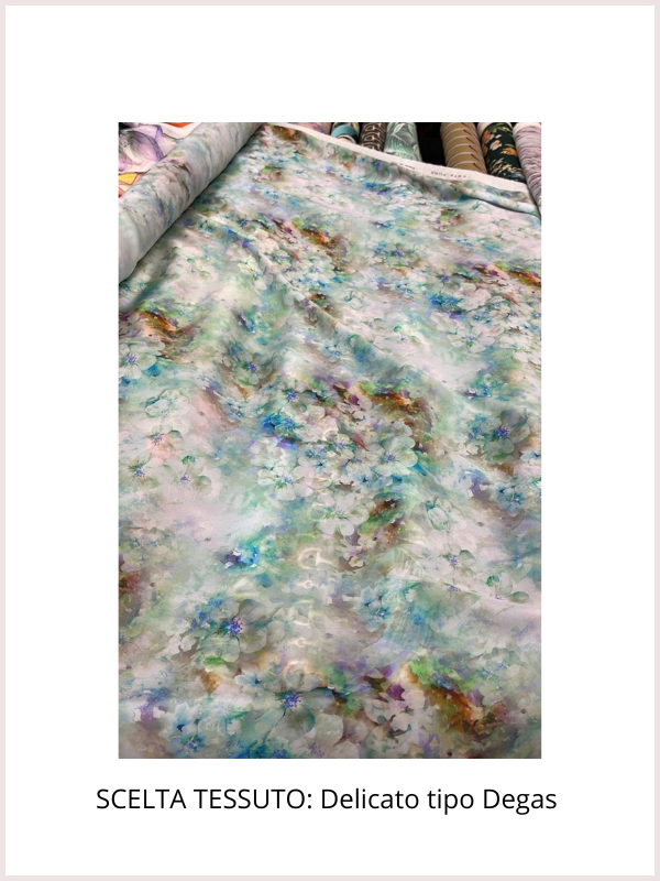 Abito su misura IDEALE-LUX in pura seta – Sartoria Italiana Nives Cosebelle